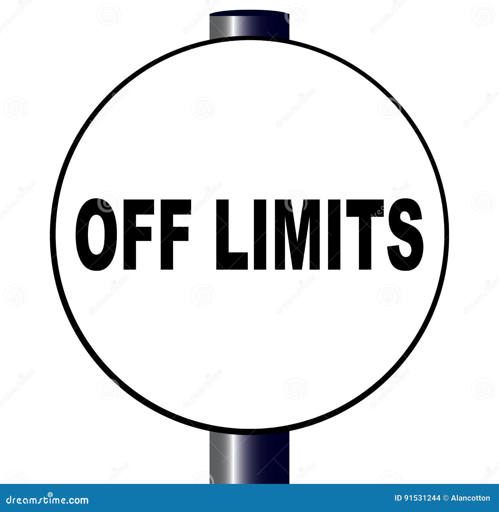 Off Limits Sign stock vector. Illustration of police - 91531244