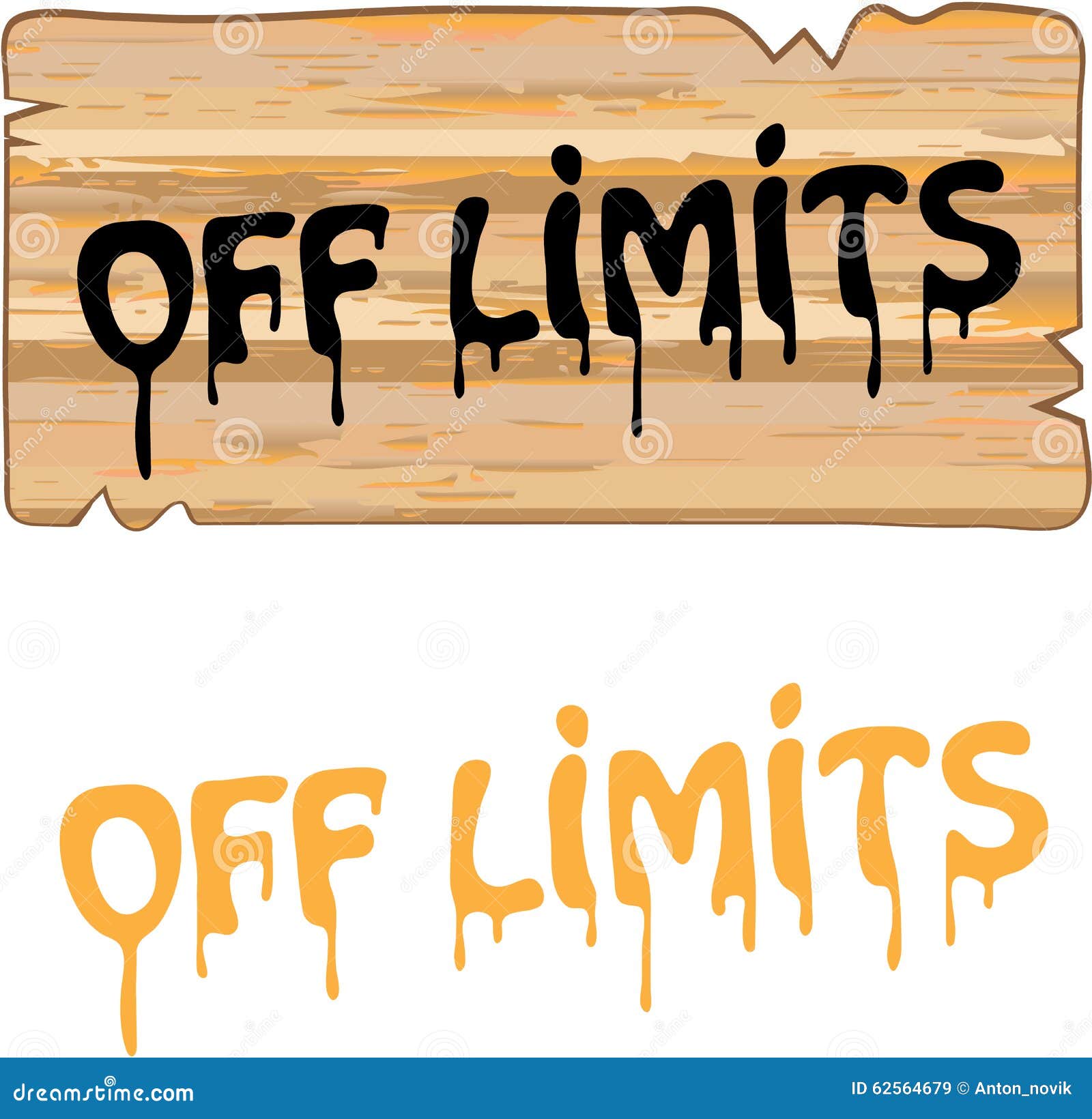 Off Limits Wood Sign Painted Vector Stock Vector - Illustration of ...