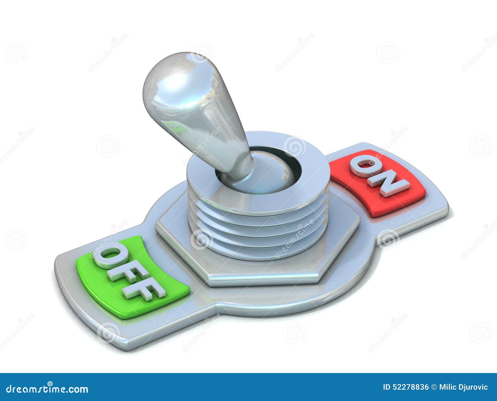 On And Off Metal Toggle Switch, Flipped In The ON Position Royalty-Free ...