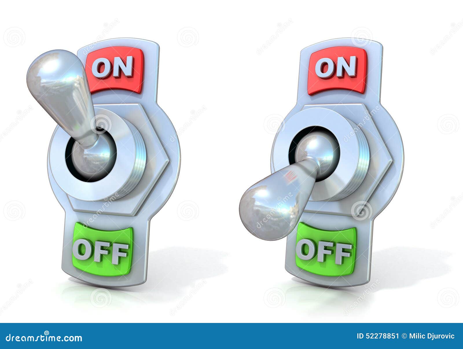 On And Off Metal Toggle Switch, Flipped In The OFF Position Royalty ...