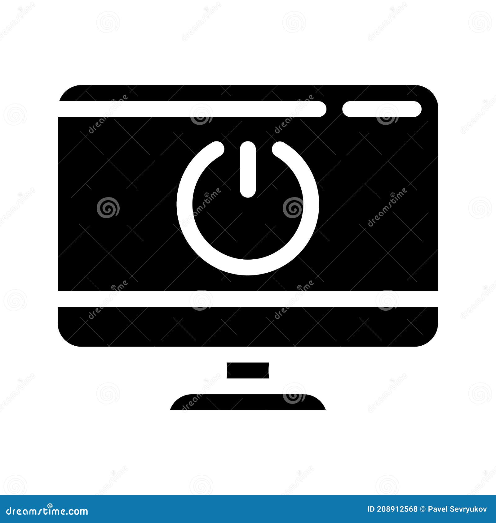 On and Off Operating System Glyph Icon Vector Illustration Stock Vector ...