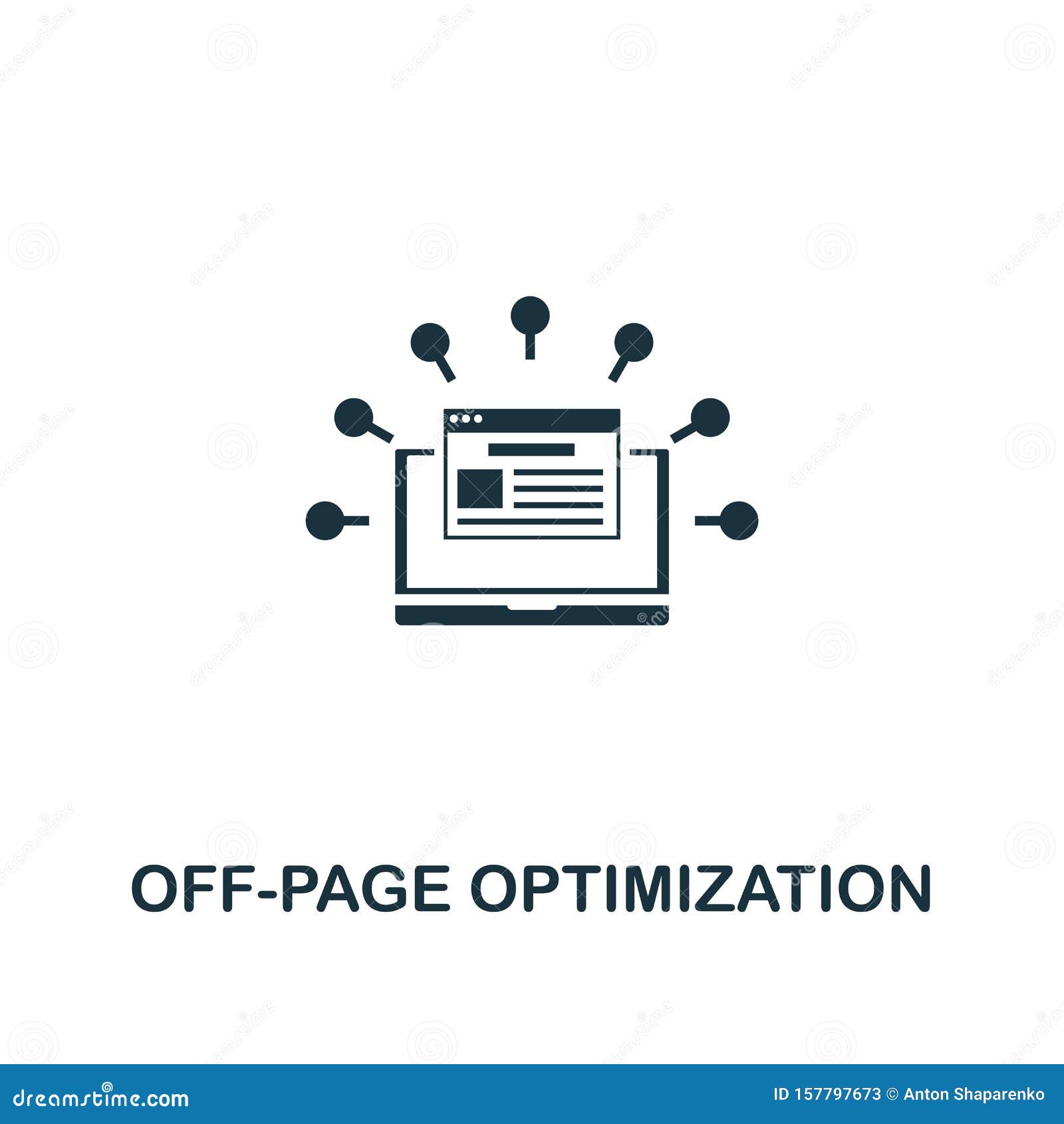Off-Page Optimization Icon. Creative Element Design from Content Icons ...