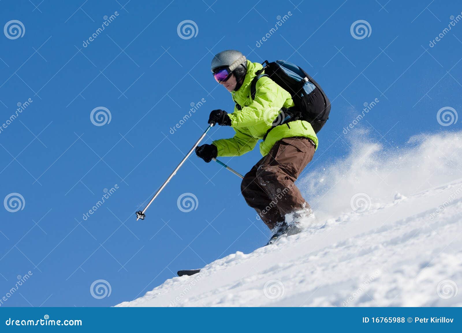 Off-piste Skiing (Freeride) Stock Photo - Image of holidays, alpine ...