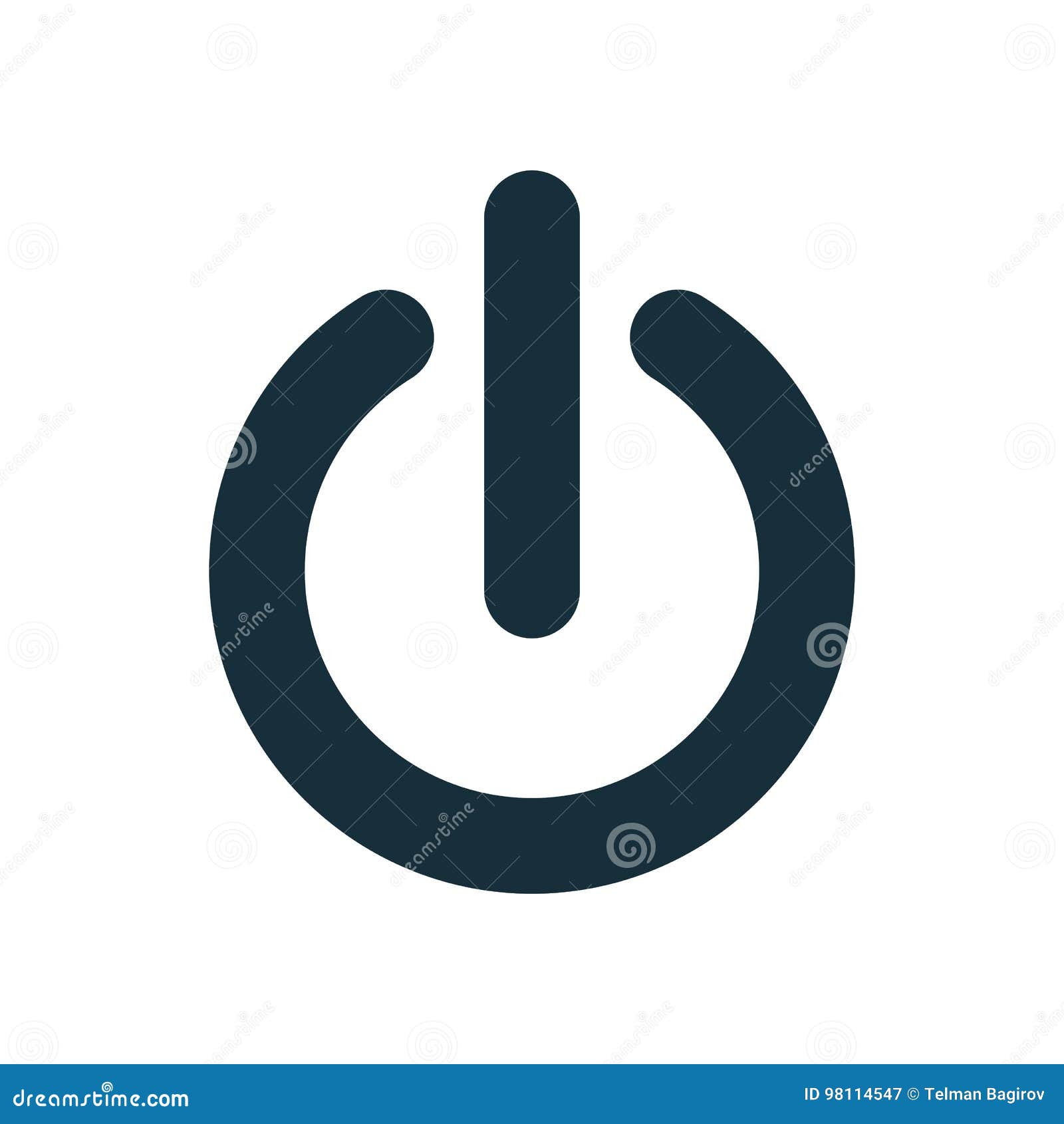 On Off Power Button Switch Icon Stock Illustration - Illustration of ...