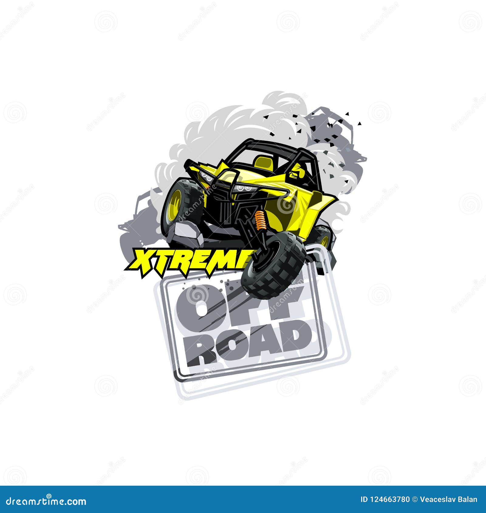 Off-Road ATV Buggy Logo, Extreme Races. Stock Vector - Illustration of ...