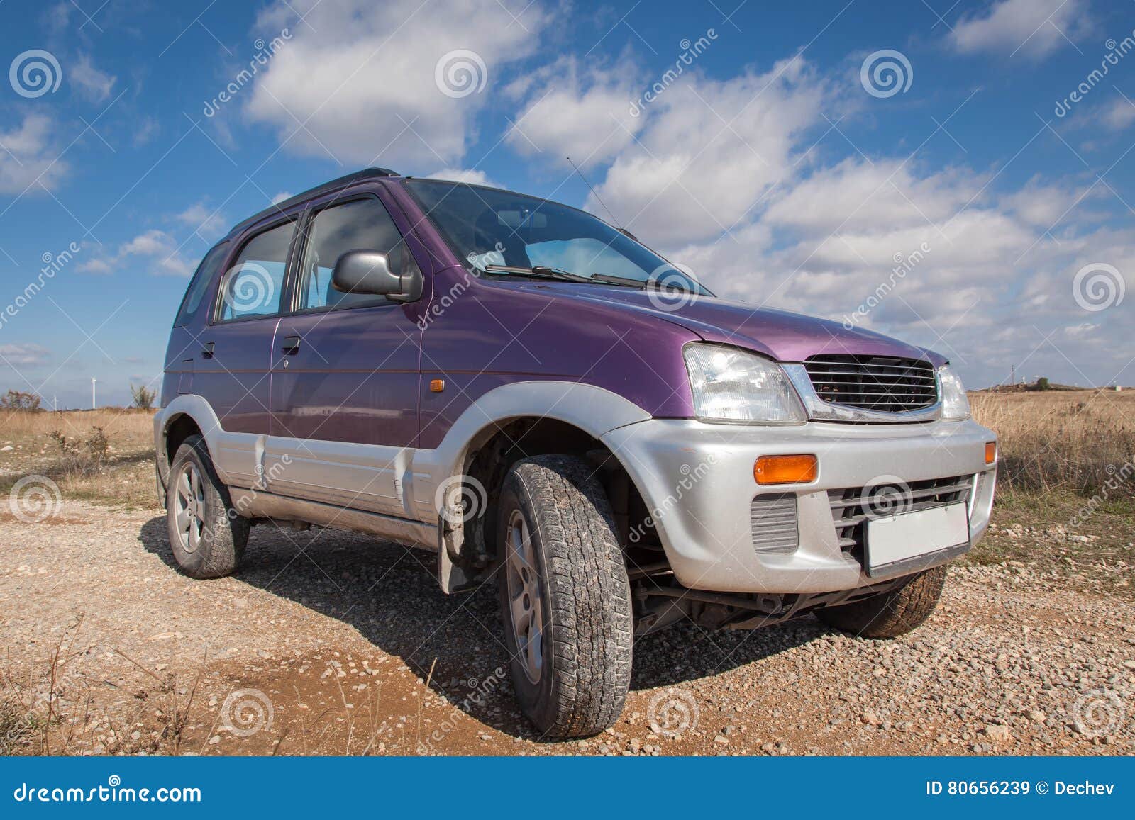 Off Road Car Against Bright Cloudy Sky. Crossover ,SUV Car Stock Image ...