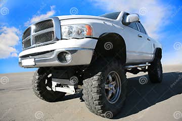 Off-road Car on the Big Wheels Stock Photo - Image of offroad, luxury ...