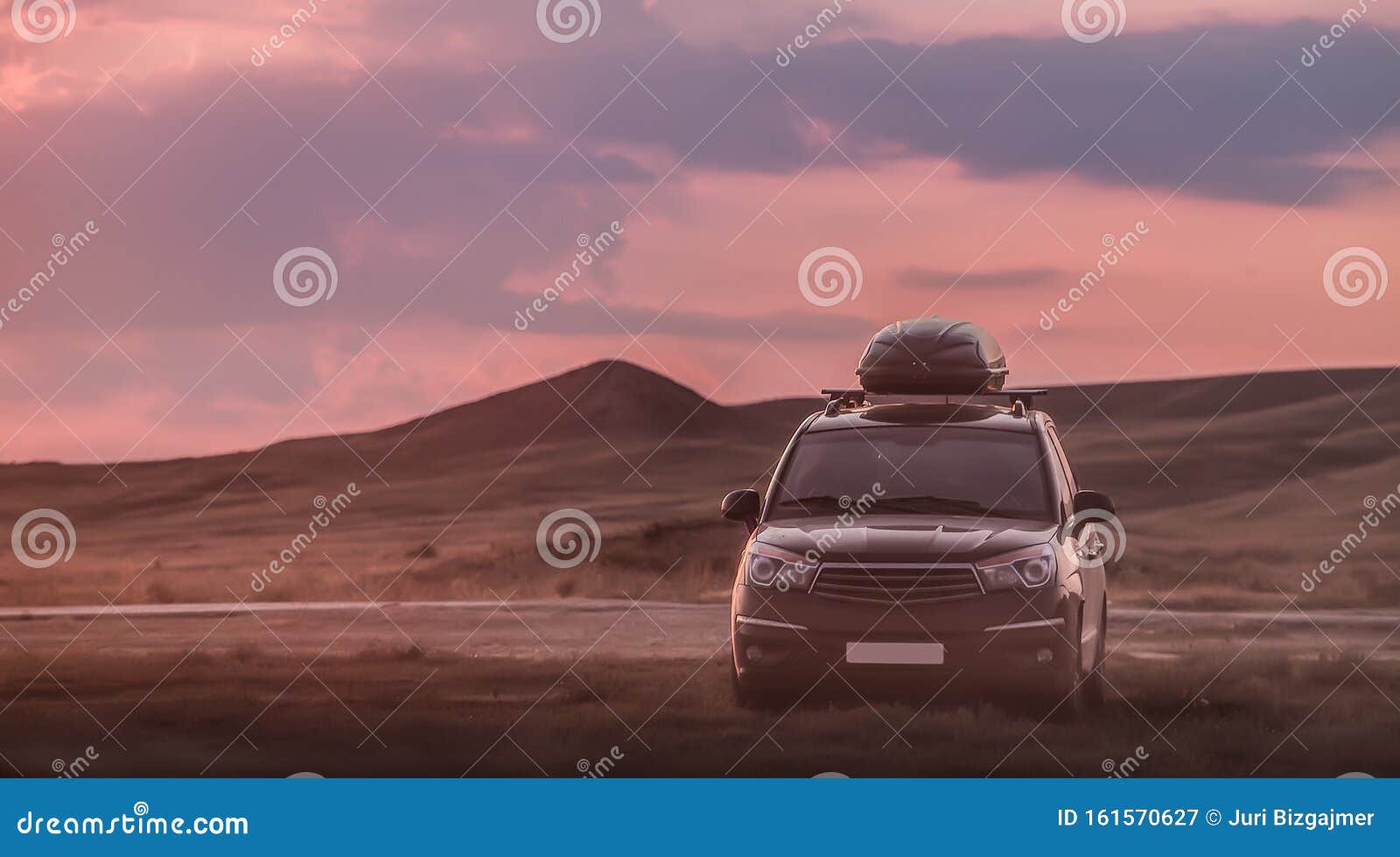 Off-road Car in the Mountains at Sunset Stock Image - Image of tourism ...