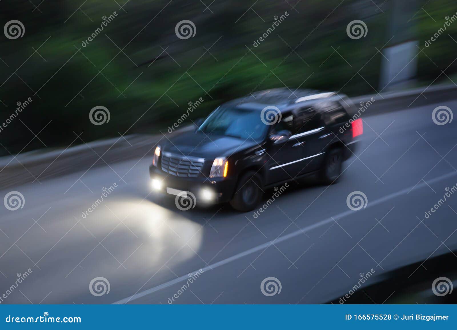 Off-road Car Moves on a Night Road Stock Photo - Image of glow, rush ...
