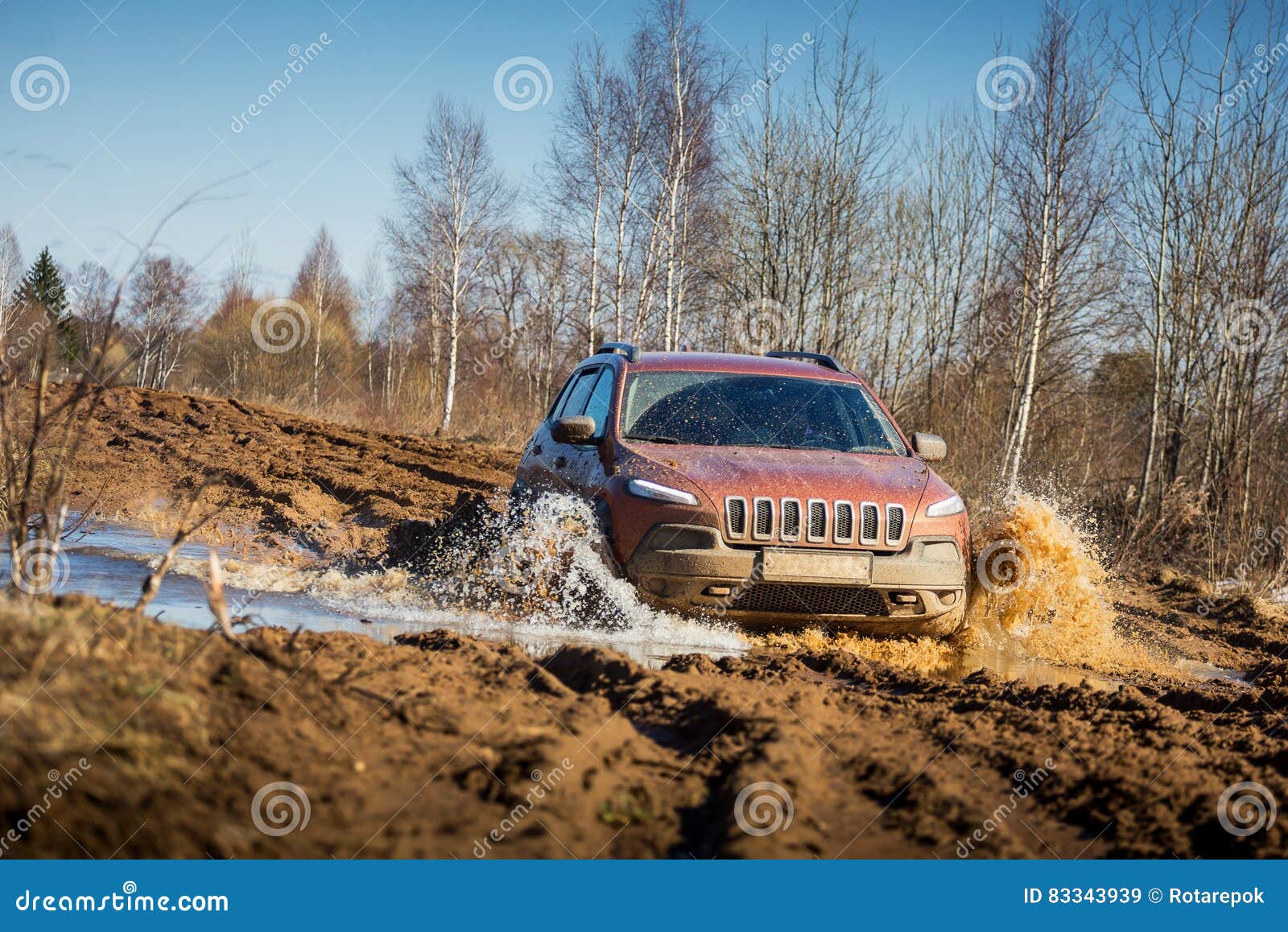 Off road car in mud stock image. Image of speed, jeep - 83343939