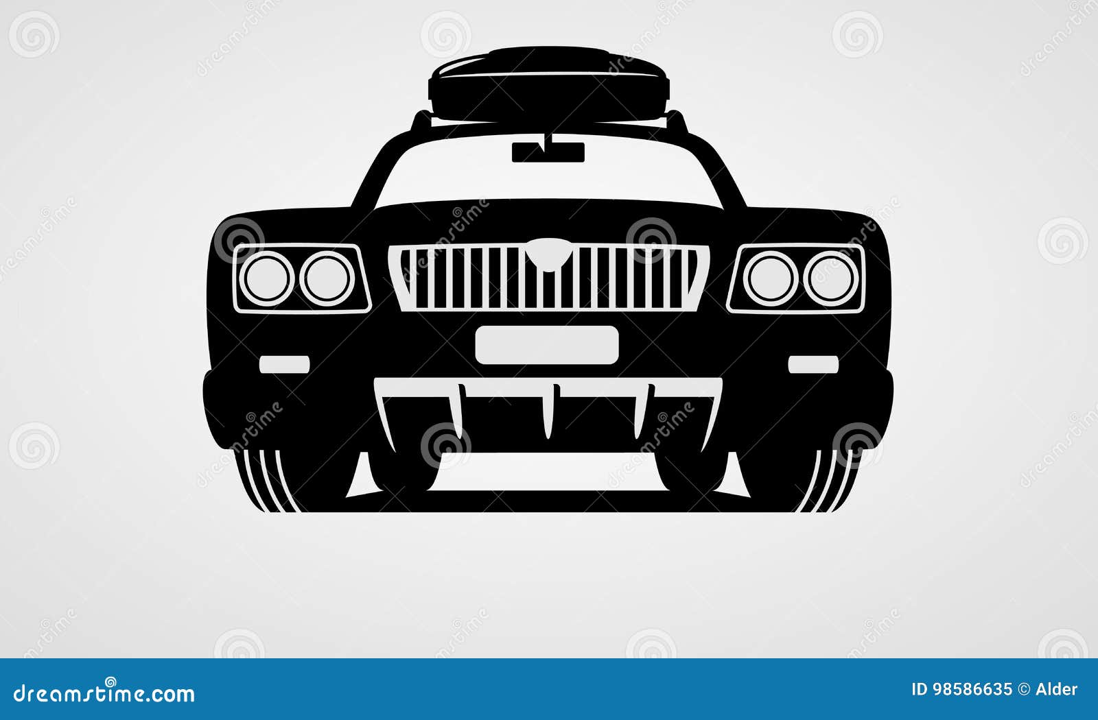Off-road Car with Roof Rack Stock Vector - Illustration of vector ...