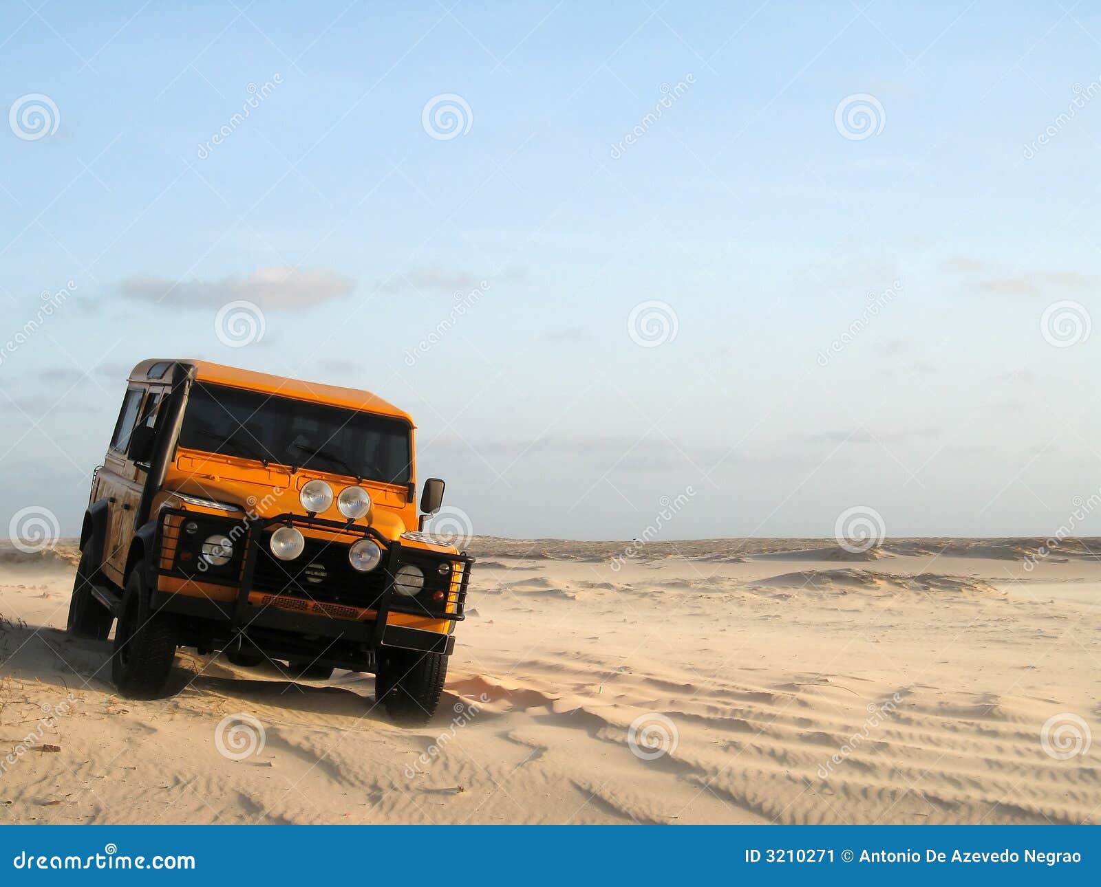Off-road car in sand stock image. Image of adventure, dunes - 3210271