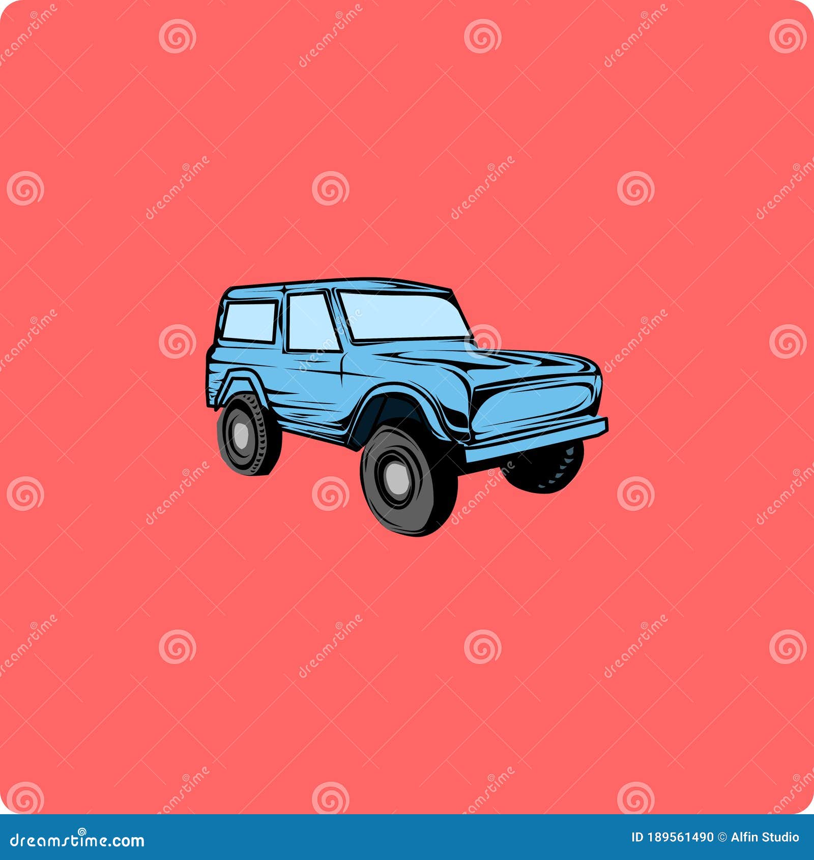Off Road Car Vector Illustration Stock Vector - Illustration of extreme ...