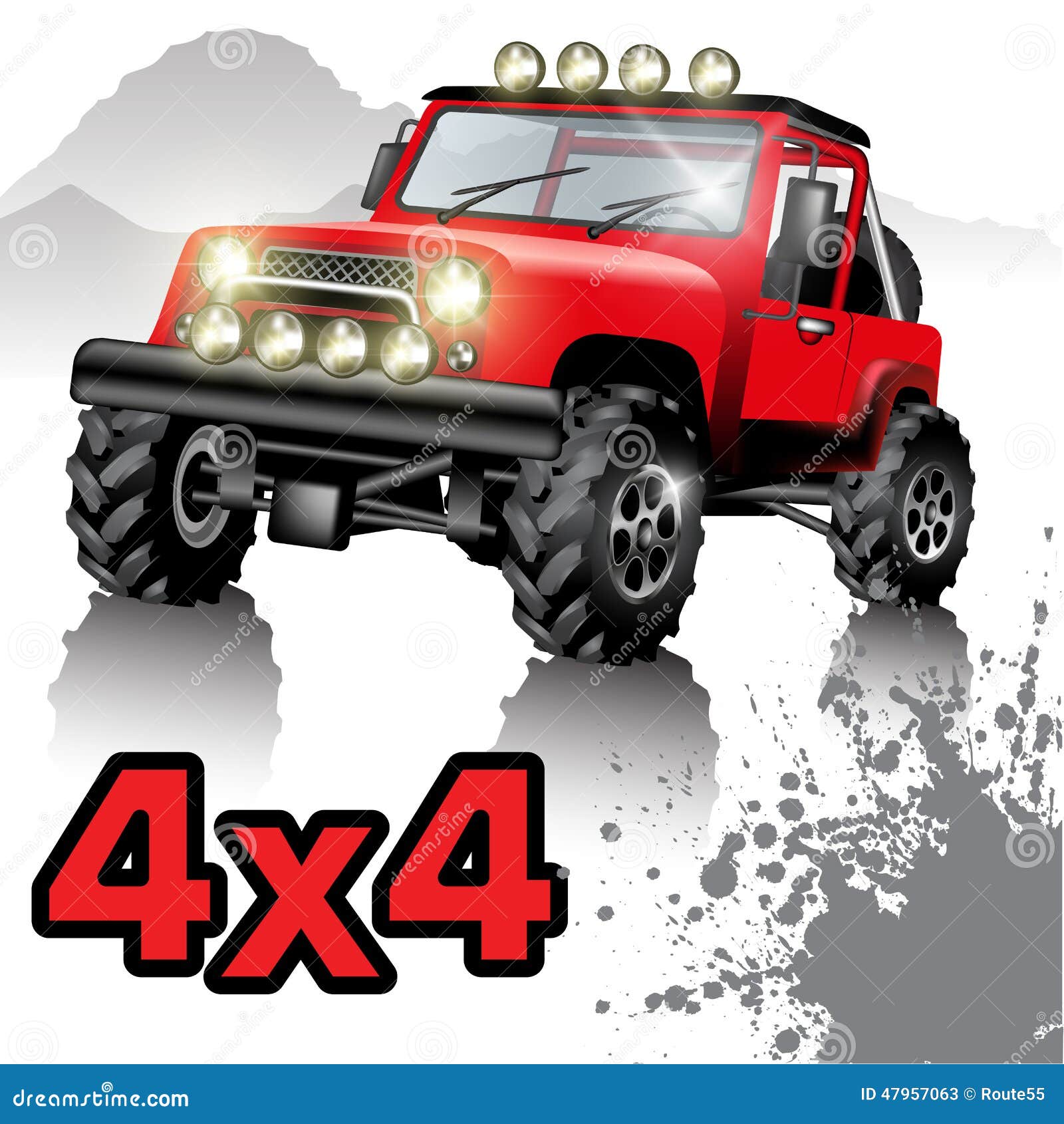 Off road car stock vector. Illustration of road, speed - 47957063