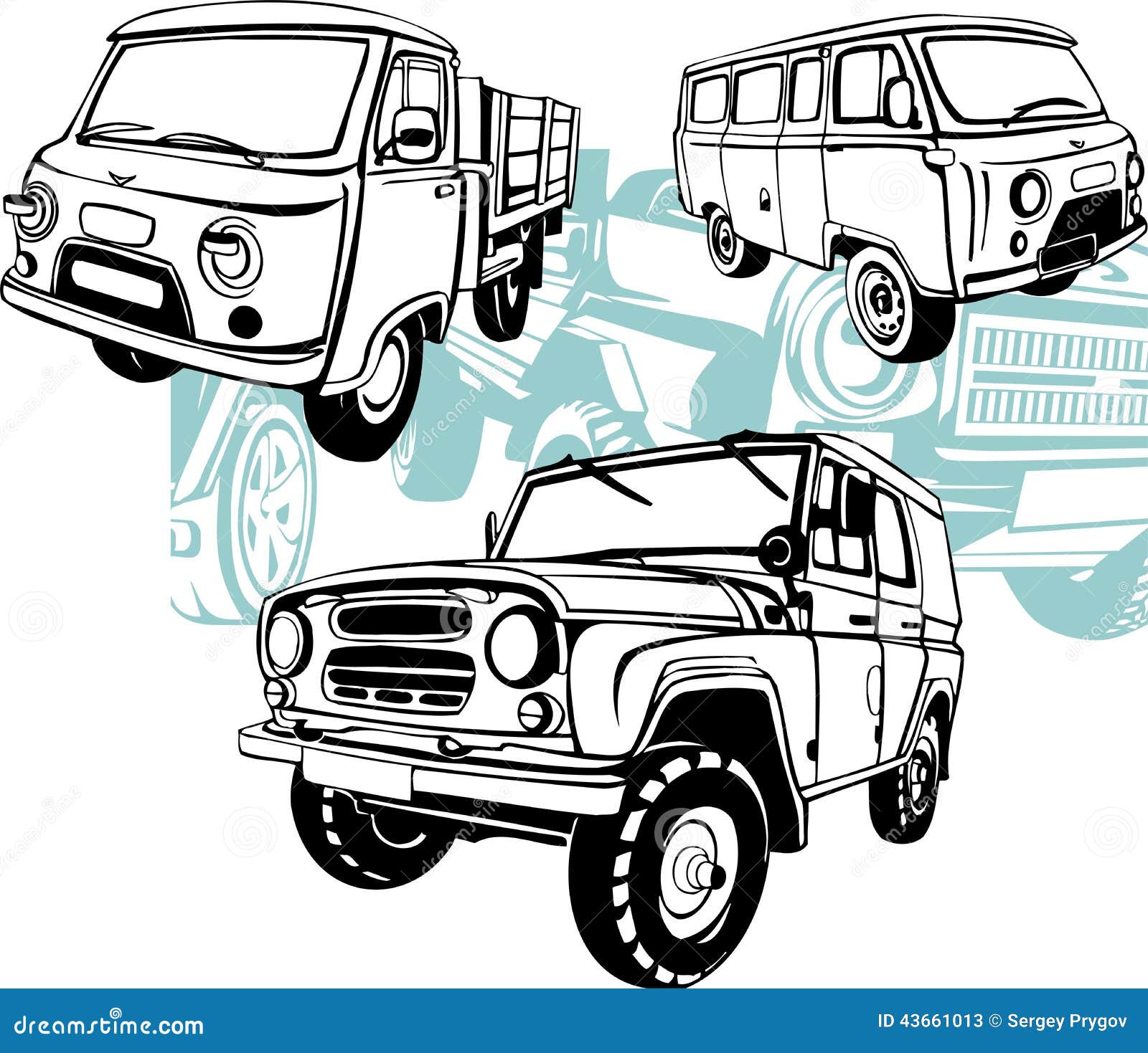 Off-Road Cars - Vector Set. Stock Vector - Illustration of racing ...