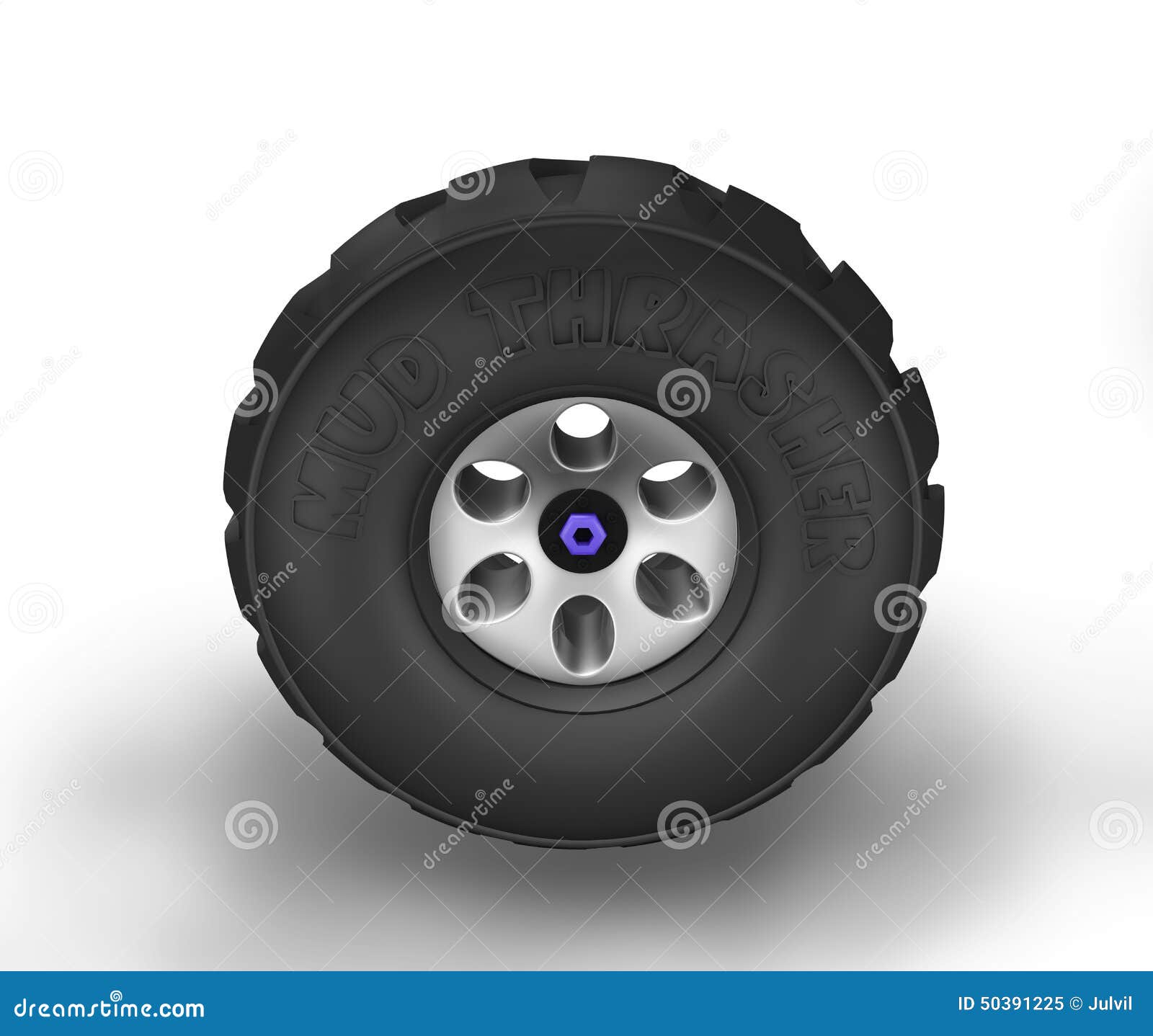 Off-road cartoon tyre. stock illustration. Illustration of metallic ...