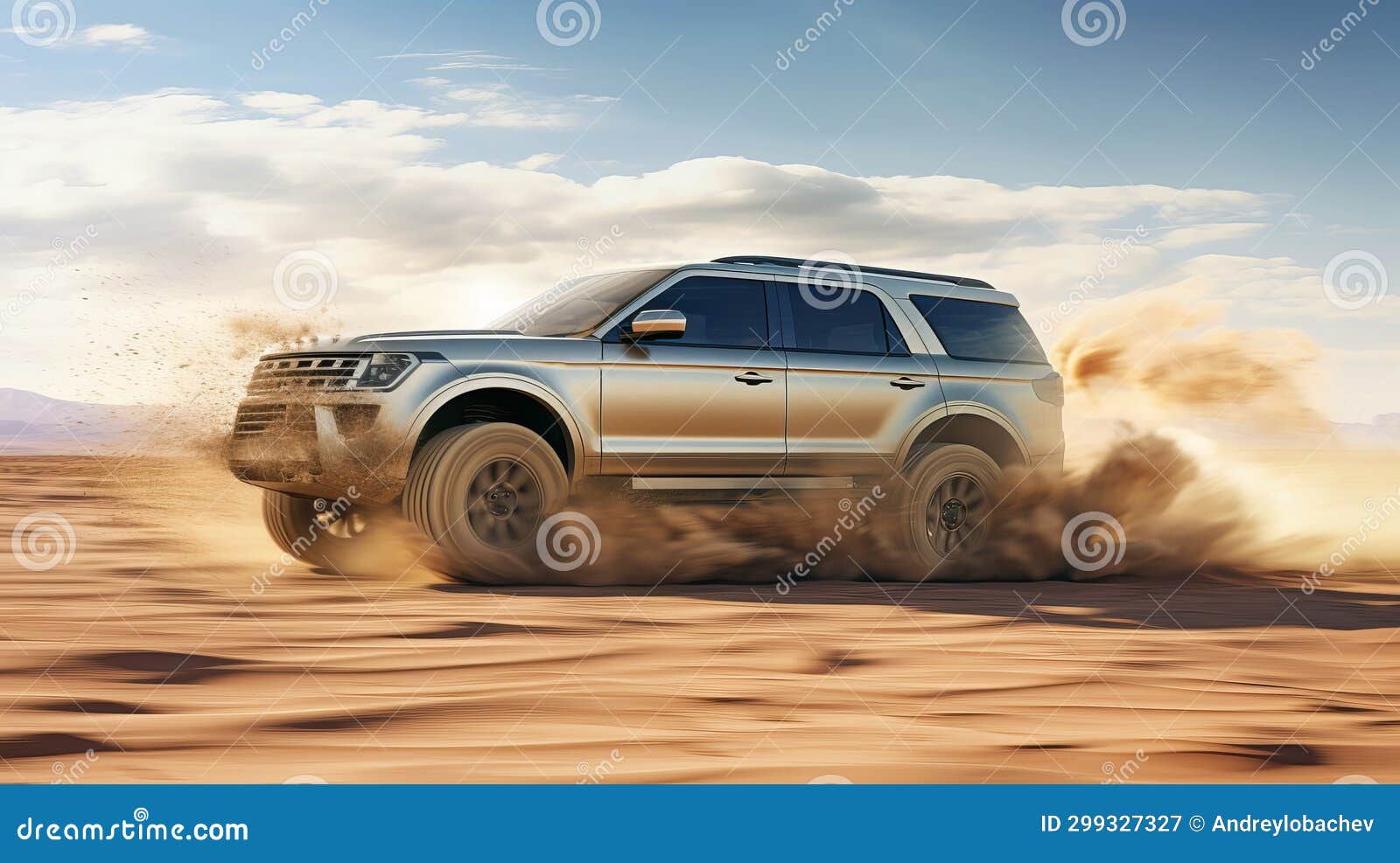 Off-road Desert Adventure through Sand Dunes. Off-road Competitions ...