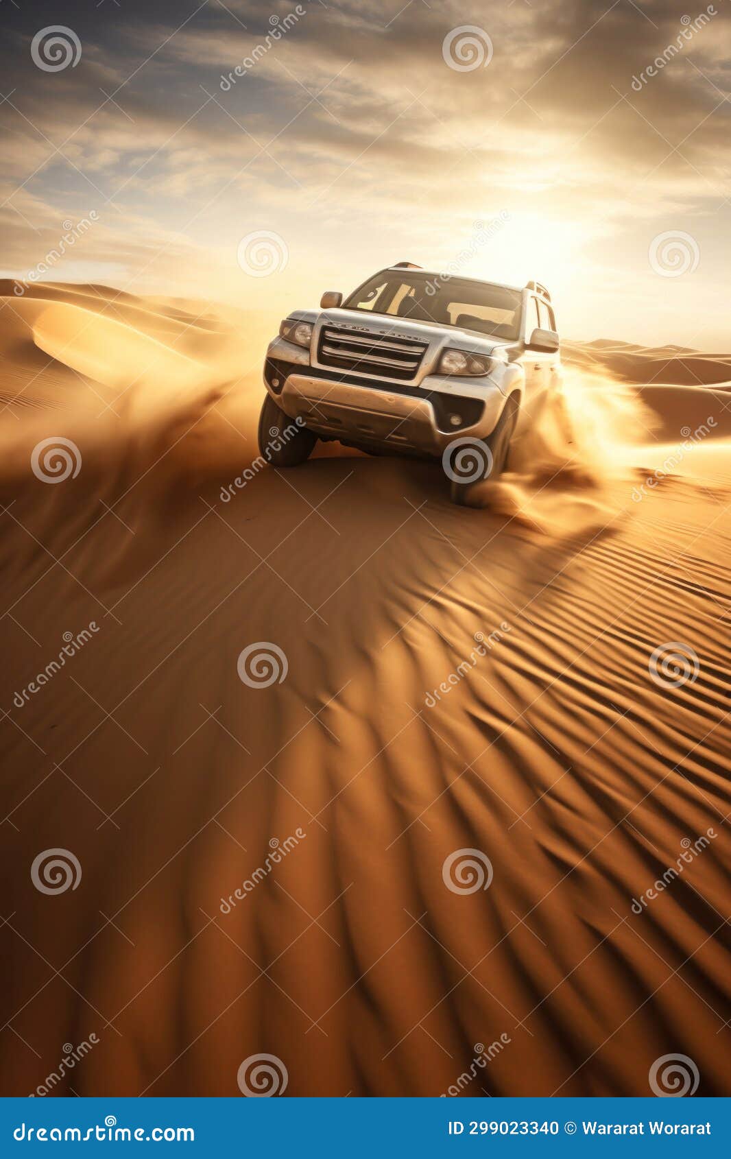 Off-road Driving Fast in the Desert Bashing Sand Dunes Иллюстрация ...