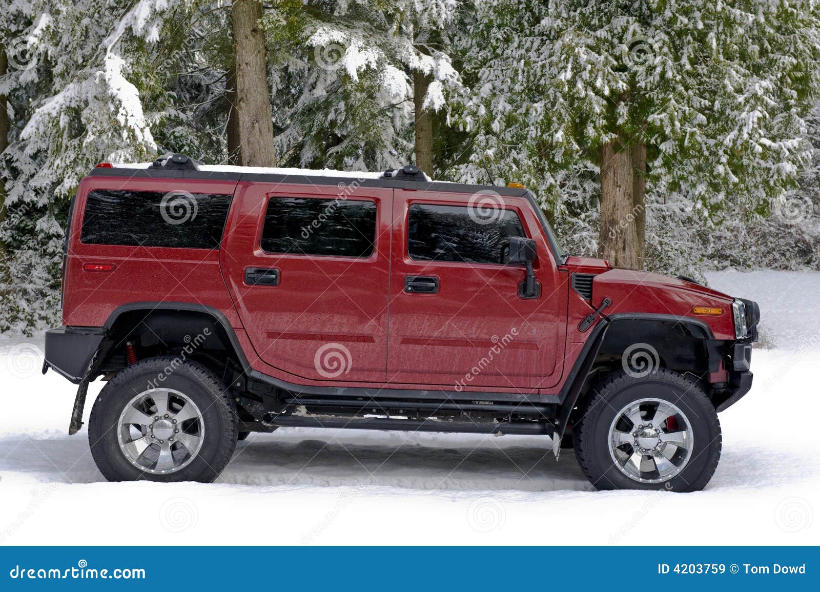 Red Hummer Side View