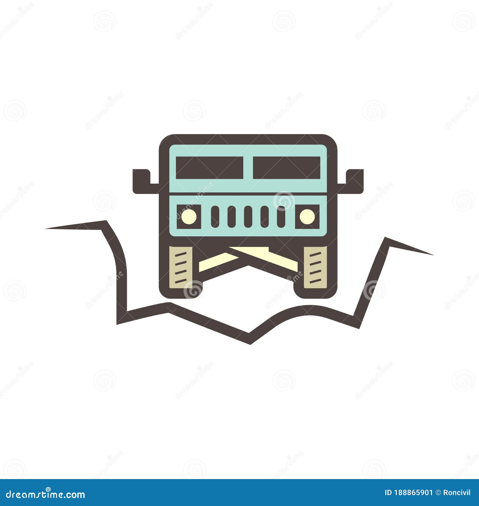 Off road icon stock vector. Illustration of drive, sign - 188865901