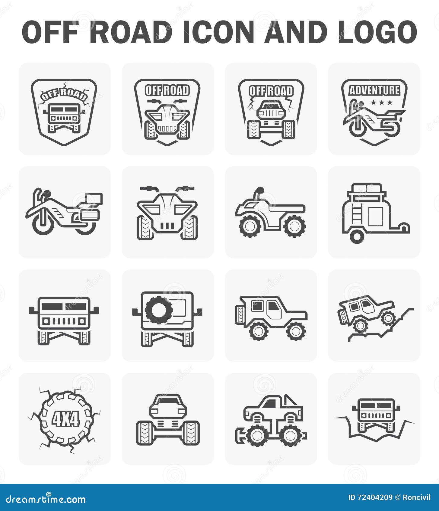 Off road icon stock vector. Illustration of motorbike - 72404209