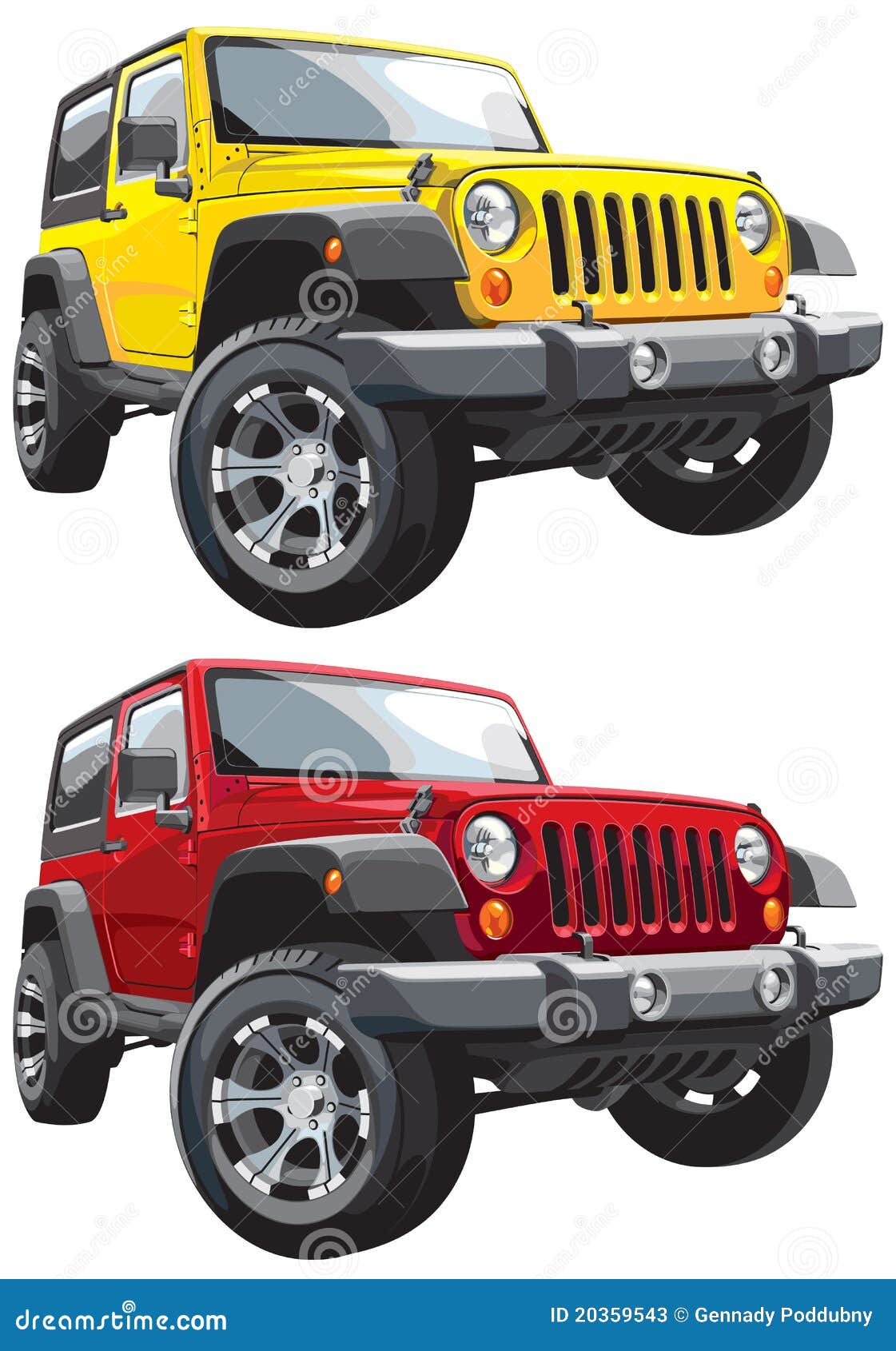 Red Jeep Clipart