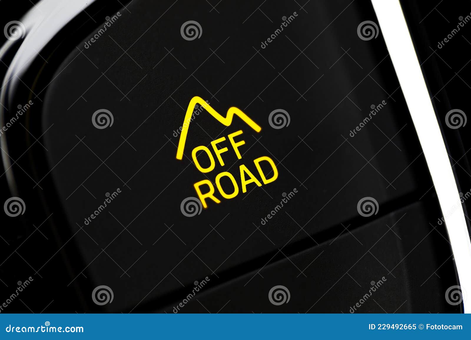 Off-road Mode Button Car Interior - Image Stock Image - Image of design ...