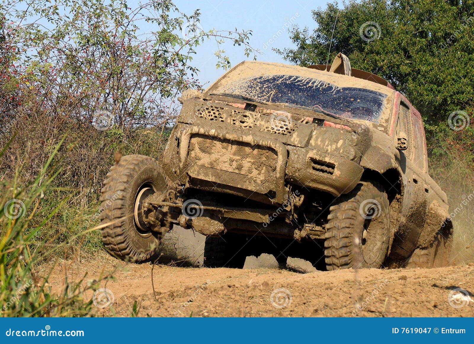 Off-road in mud stock image. Image of road, stunt, extreme - 7619047