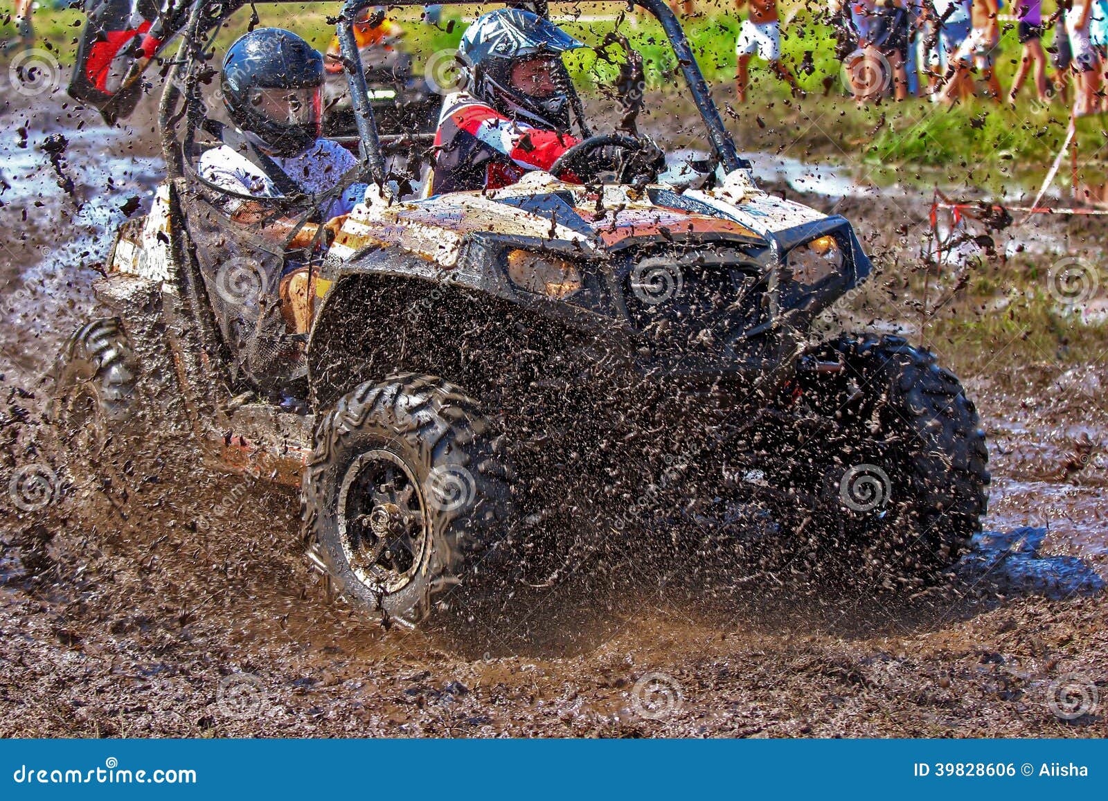 Off-road racing on ATV stock photo. Image of dirty, auto - 39828606