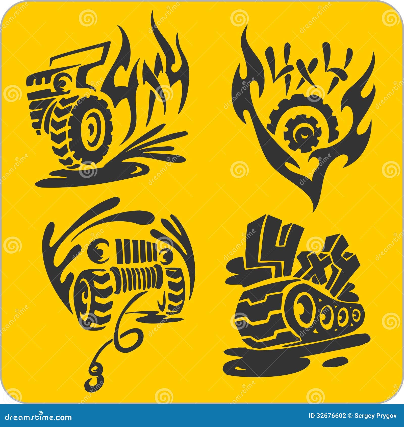 Off-Road Symbols - Vector Set Stock Vector - Illustration of ...