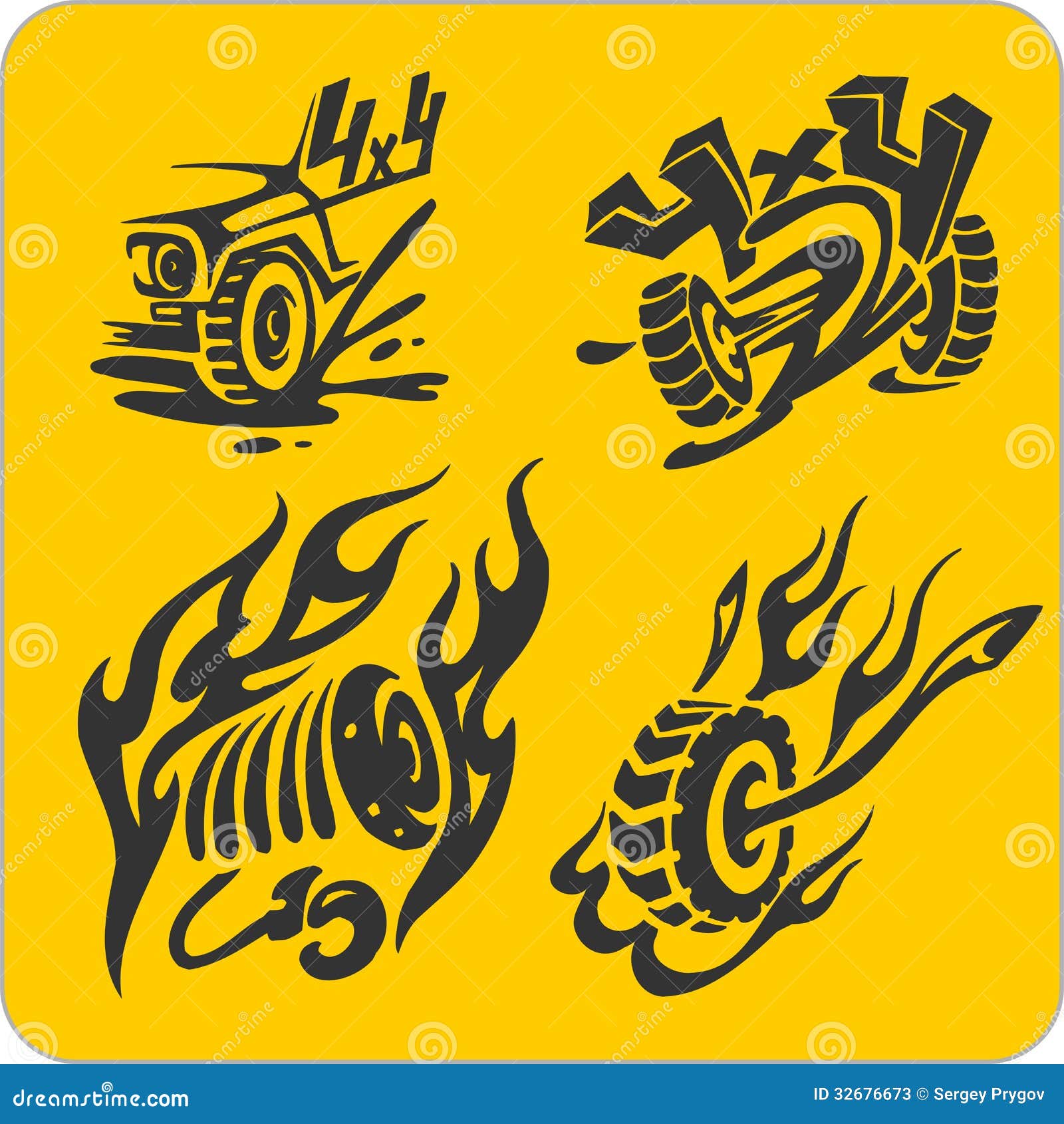 Off-Road Symbols - Vector Set Stock Vector - Illustration of dirt ...