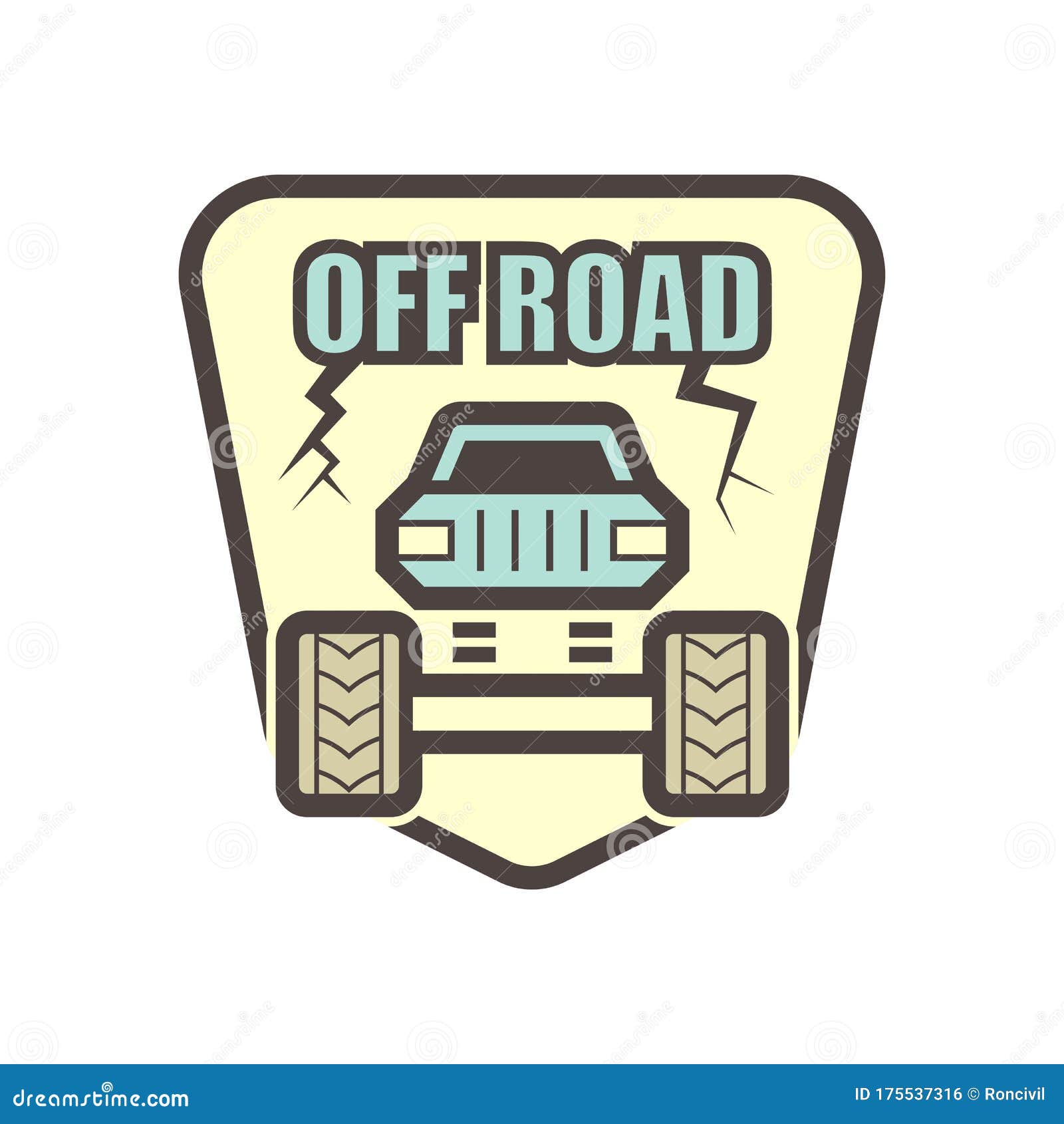 Off road truck icon stock vector. Illustration of automobile - 175537316