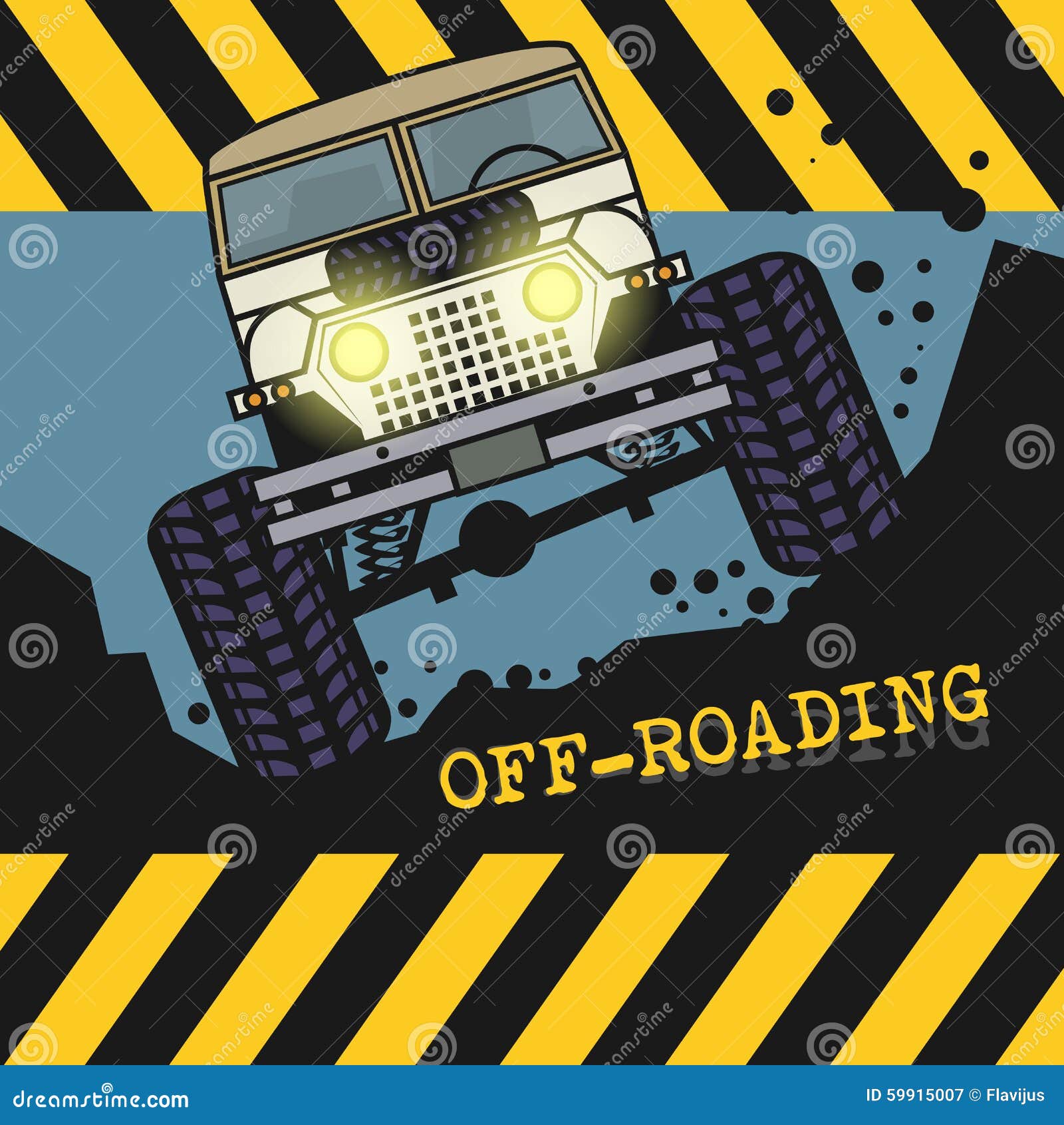 Off-road vehicle stock vector. Illustration of extreme - 59915007