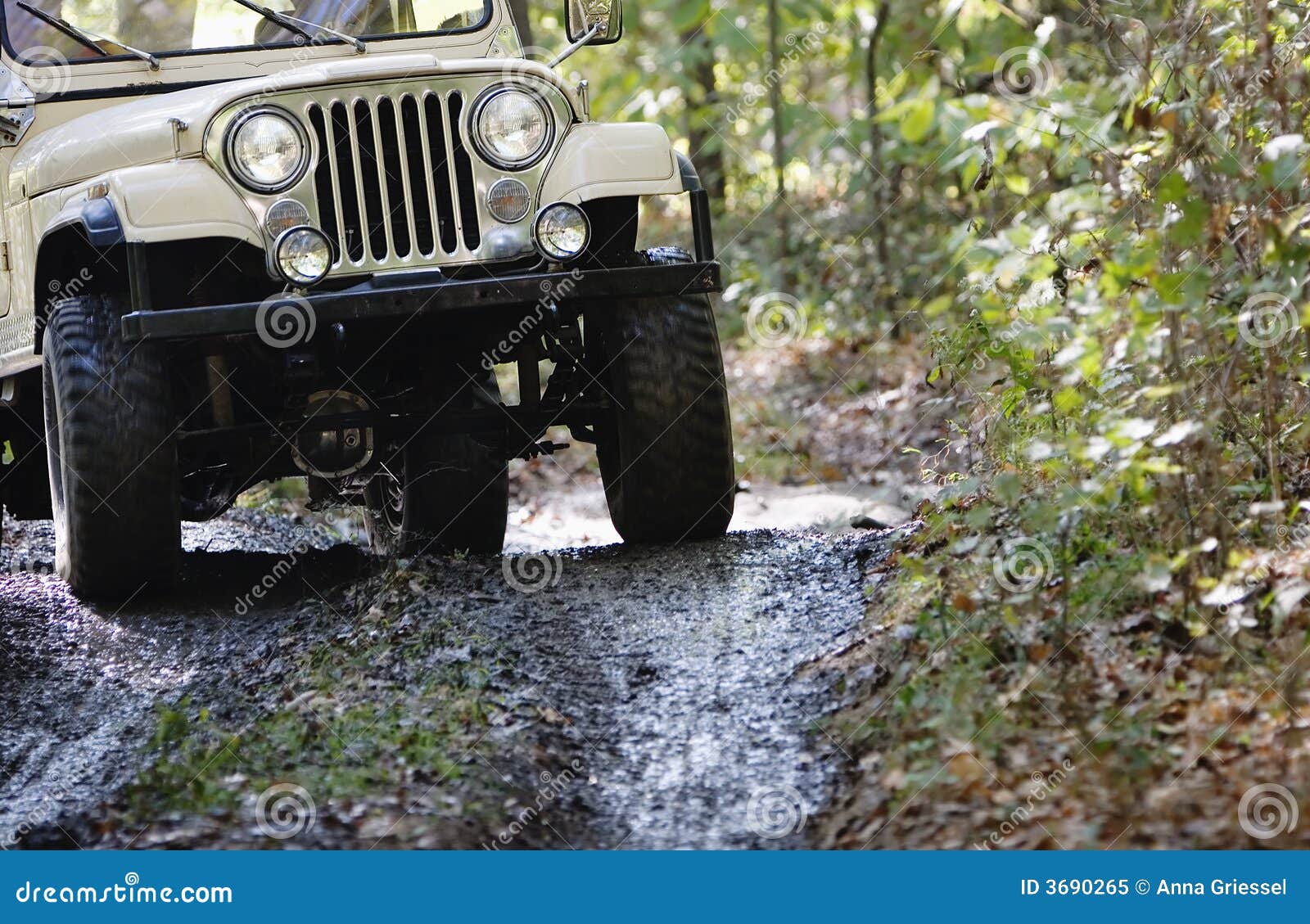 Off Road Vehicle Front End Driving Stock Image - Image of dirt ...