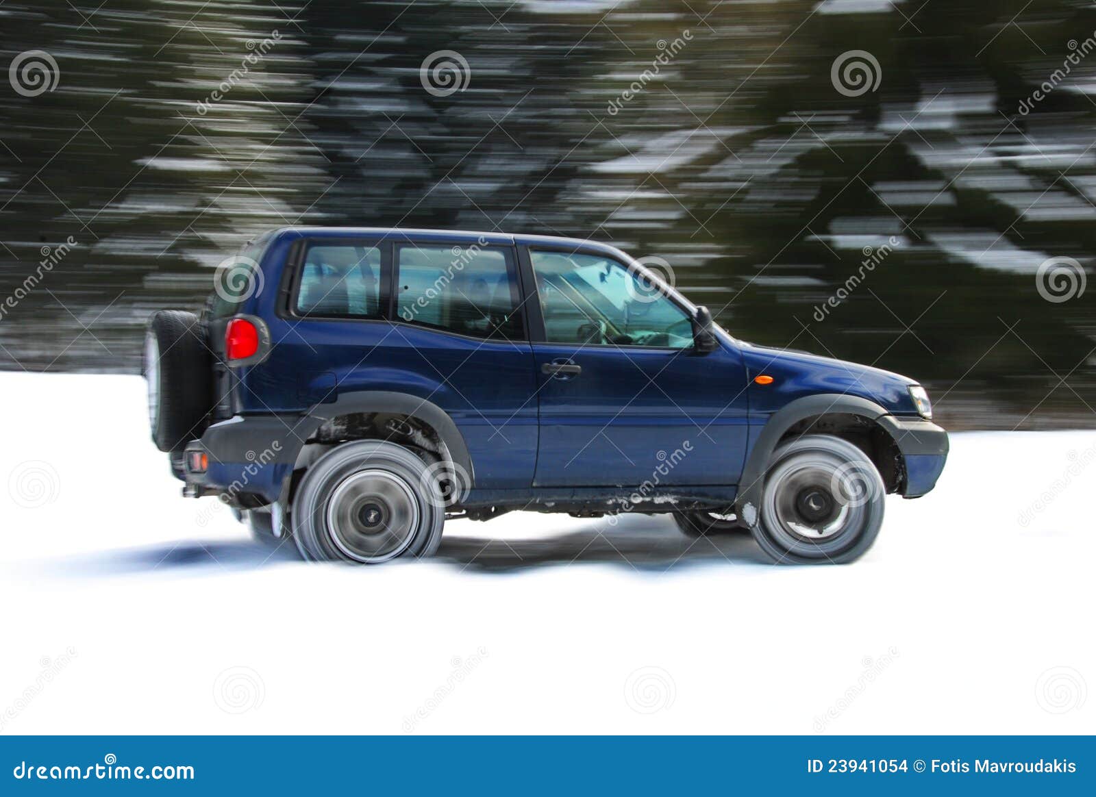 Off road vehicle spinning stock photo. Image of tree - 23941054