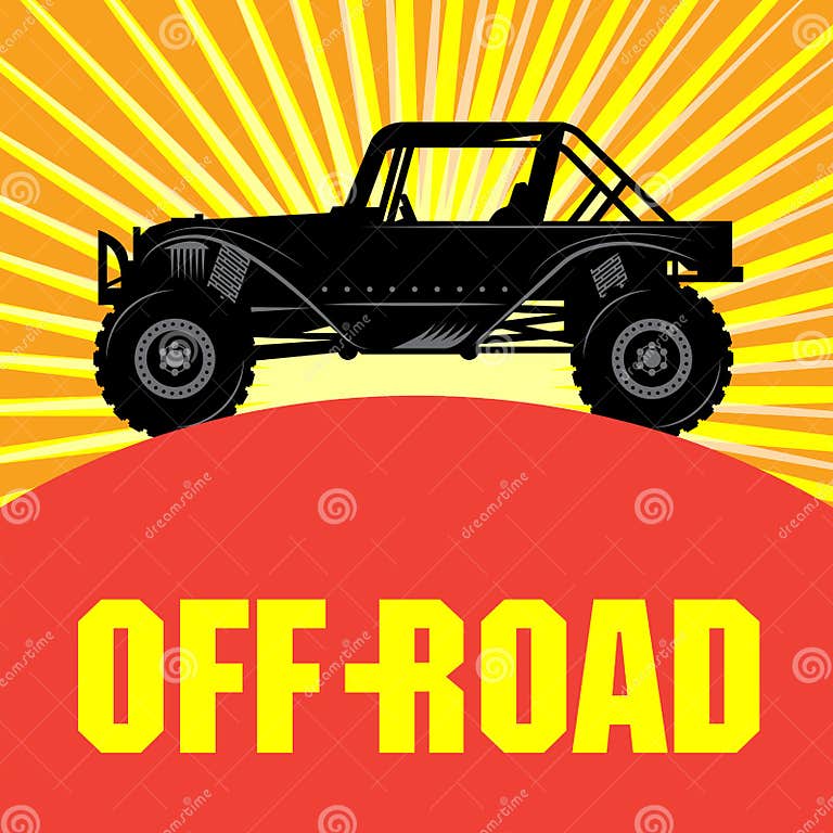 Off-road vehicle stock vector. Illustration of terrain - 70237249