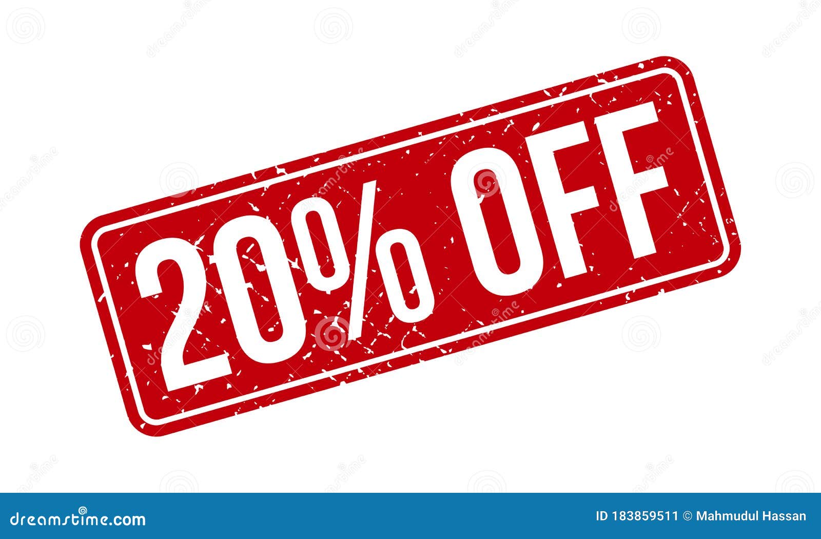 20 Off Rubber Stamp. Red 20 Off Rubber Grunge Stamp Seal Vector ...