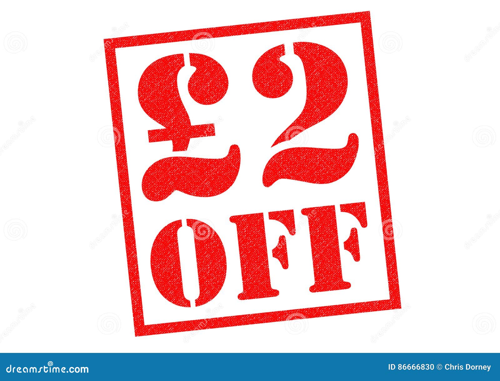 Â£2 OFF Rubber Stamp stock photo. Image of illustrative - 86666830