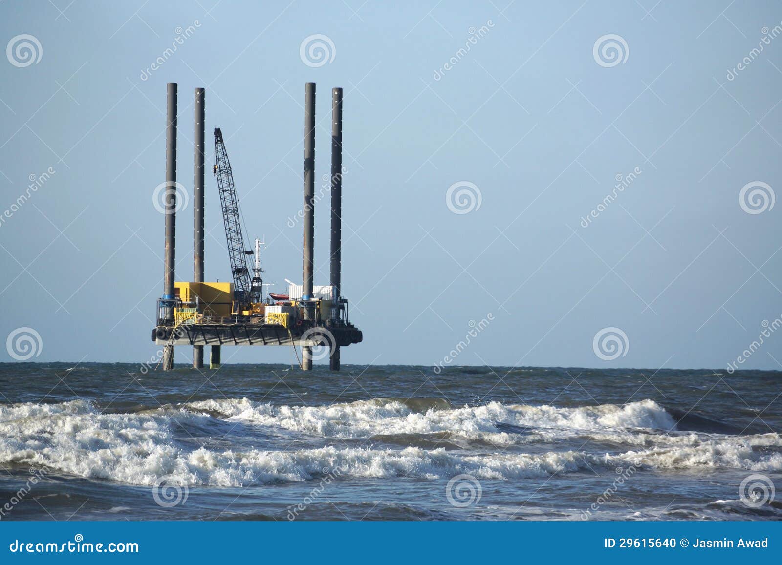 Off Shore Work Platform stock photo. Image of work, shore - 29615640