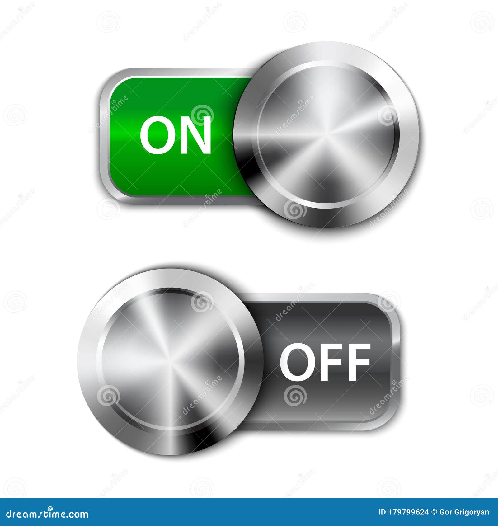 On/Off Sliders User Interface Element Stock Vector - Illustration of ...