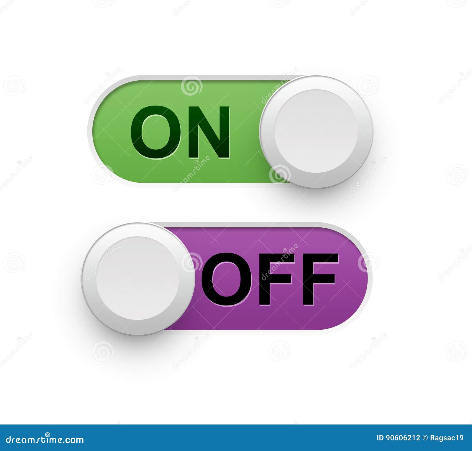 On Off stock illustration. Illustration of sliding, switch - 90606212