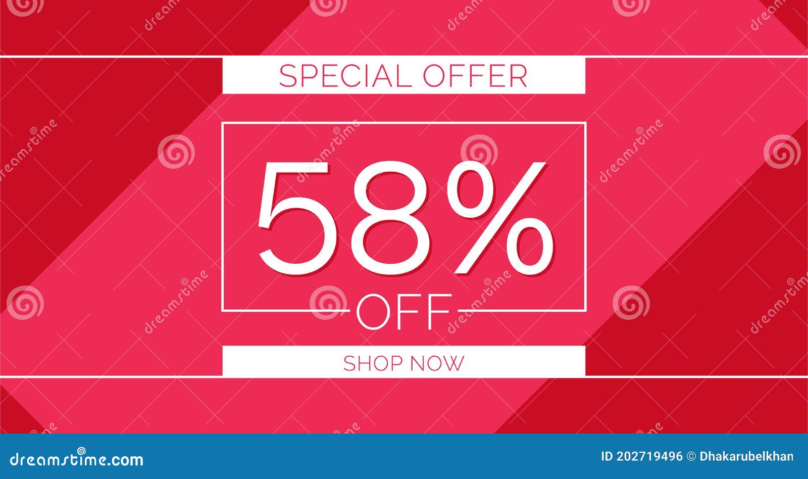 58 Off Special Offer Banner, 58 Off Simple Banner Design Stock Vector ...