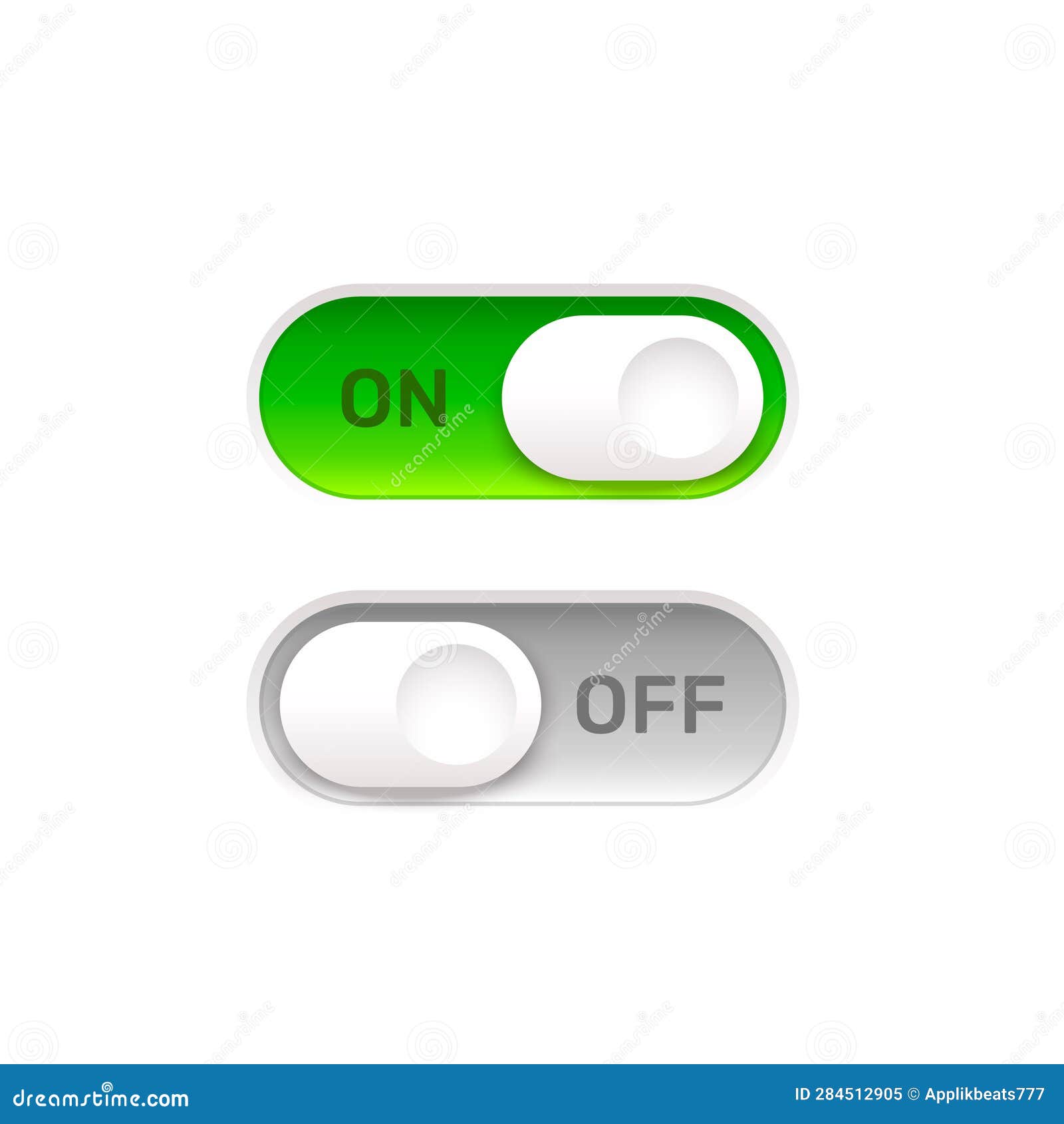 On Off Switch Button Ui Isolated Stock Vector - Illustration of vector ...