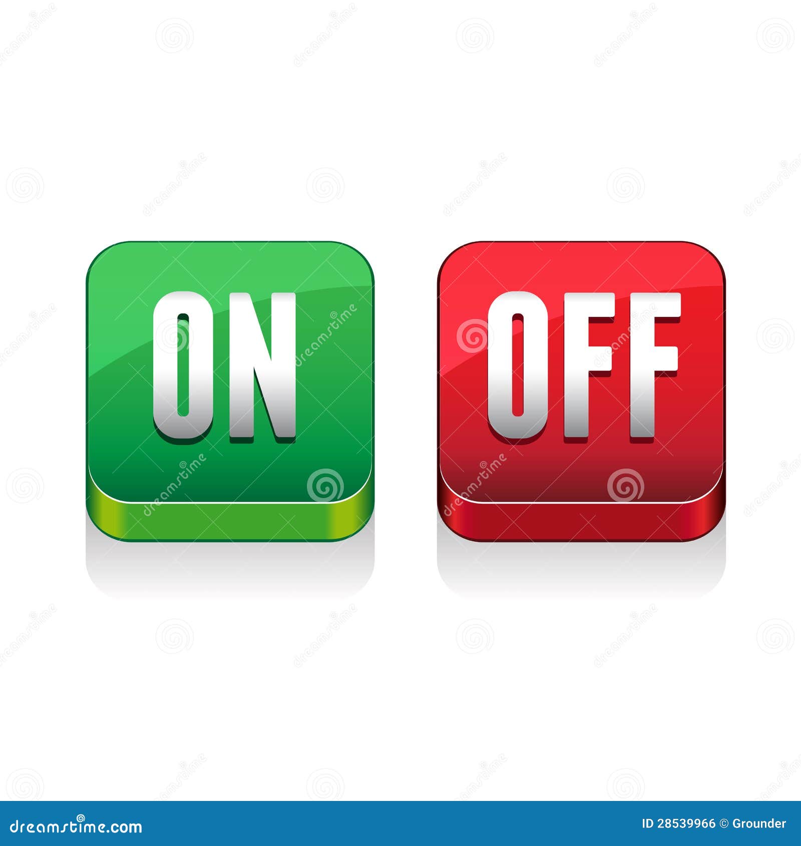 On/Off switch buttons stock vector. Illustration of plastic - 28539966