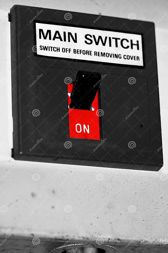 On Off Switch on a Domestic Electric Circuit Stock Image - Image of ...