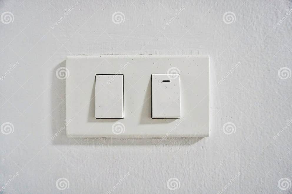 Double Electrical on-off Switch in the House. Stock Photo - Image of ...