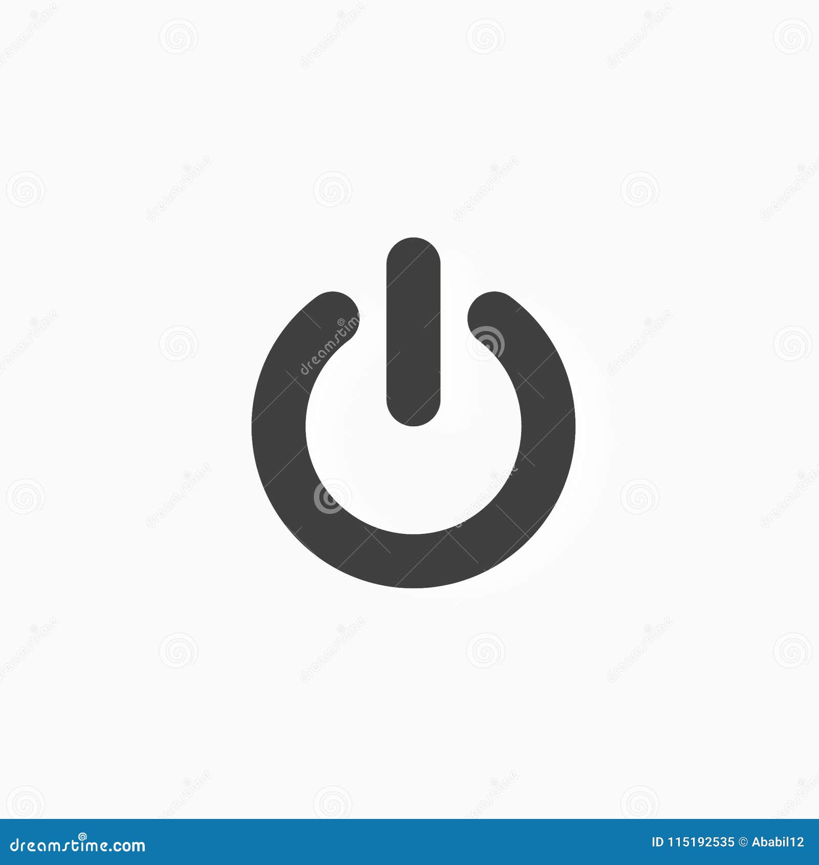 On/Off Switch Icon On White Background. Royalty-Free Stock Photography ...