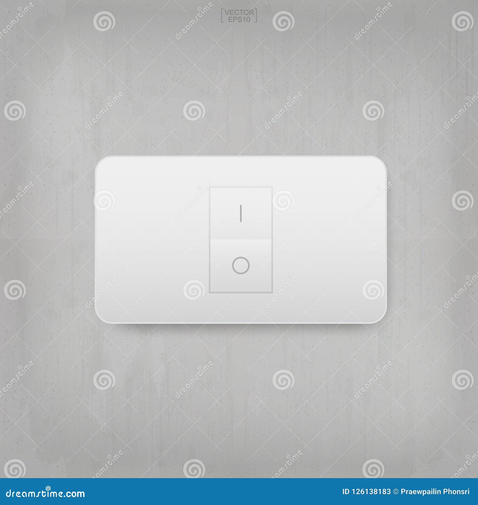 `on` and `Off` Switch. Light Switch on Gray Concrete Wall Texture ...