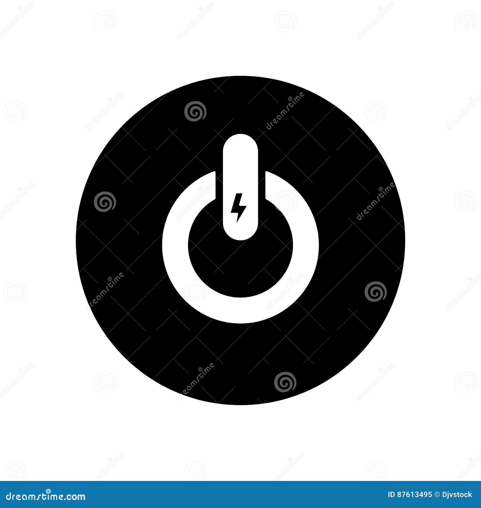 On off switch power stock illustration. Illustration of stop - 87613495