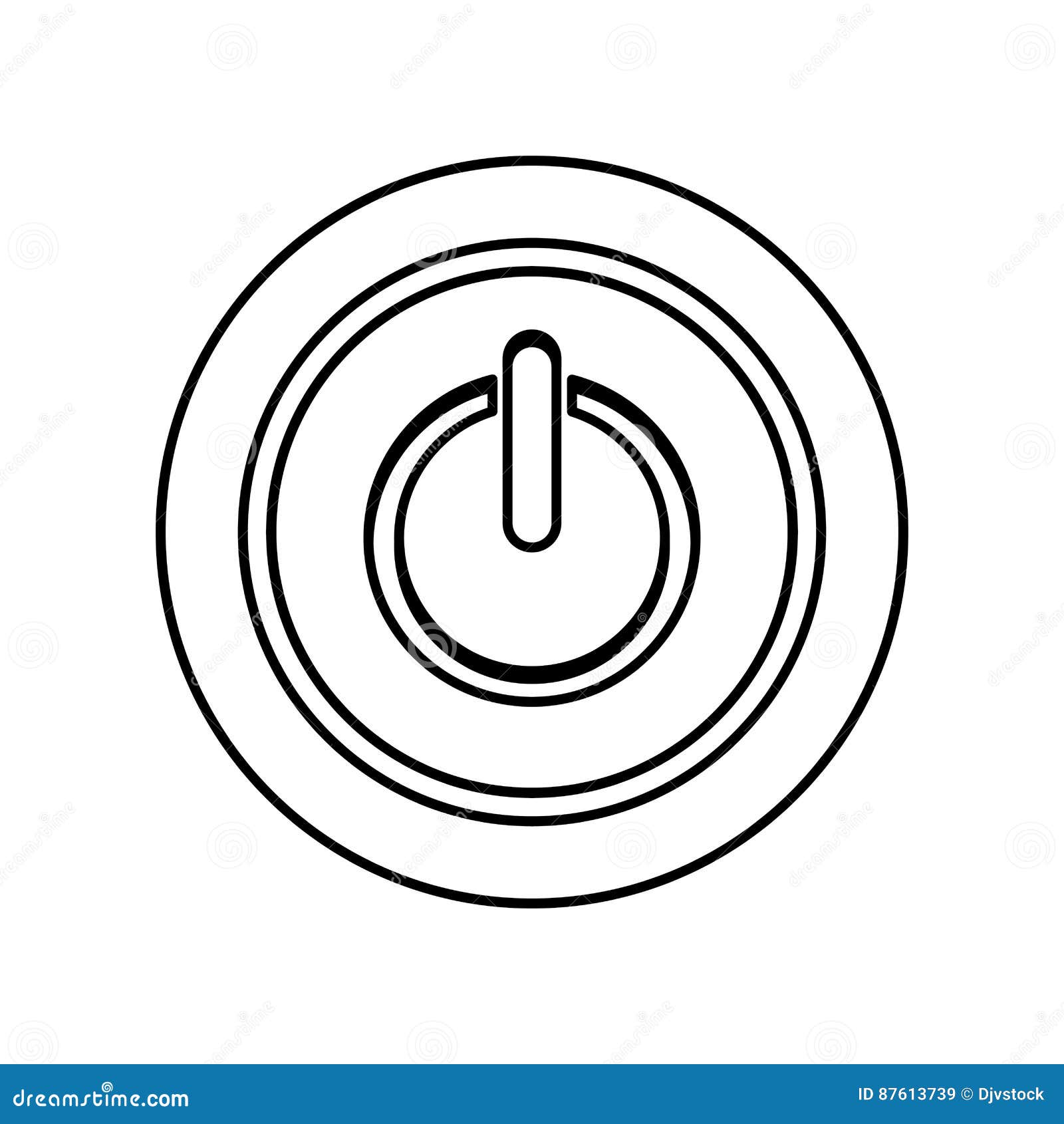 On off switch power stock illustration. Illustration of shutdown - 87613739
